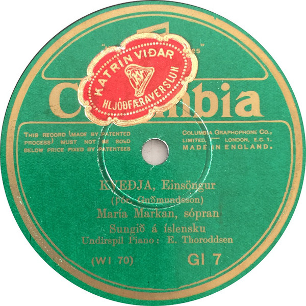 María Markan – Efni á plötum | Glatkistan